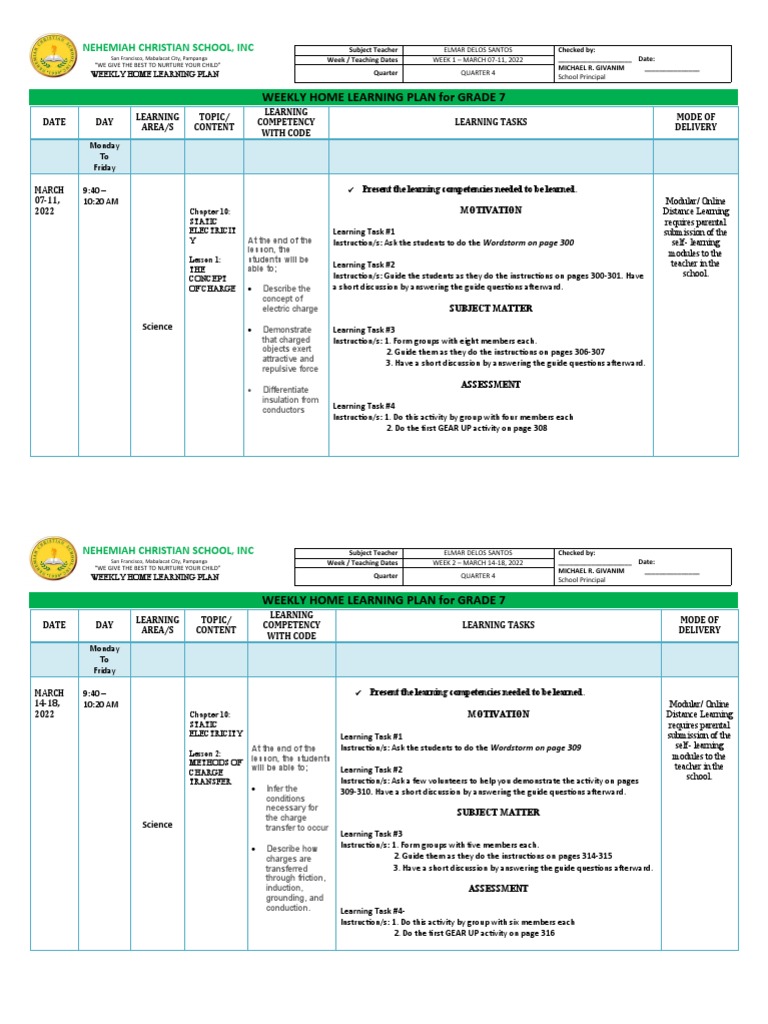 WHLP Quarter 4 - Science 7 | PDF
