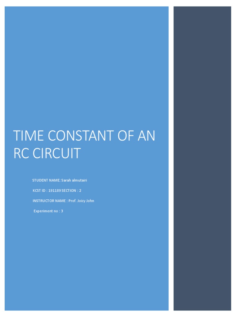 Section 2 Lab 3 Ph102 H | PDF | Capacitor | Electrical Network