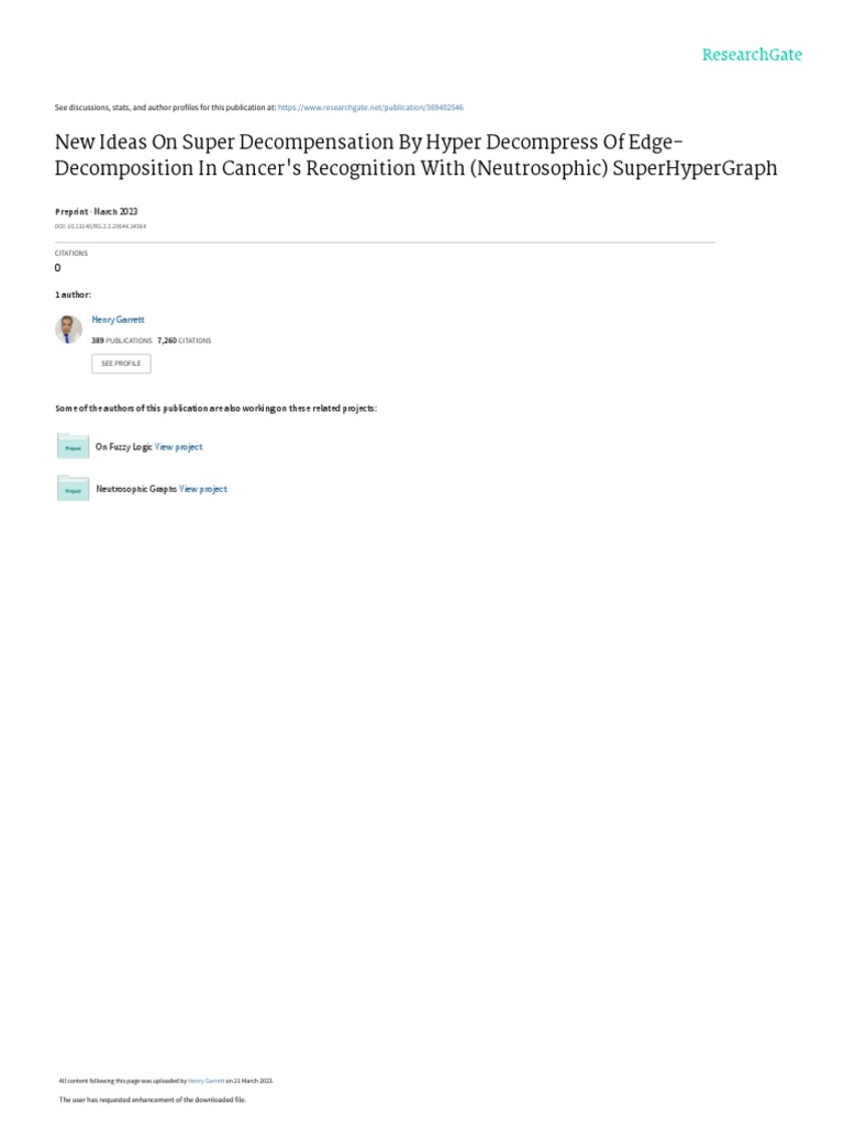 New Ideas On Super Decompensation by Hyper Decompress of Edge-Decomposition in Cancer's ...