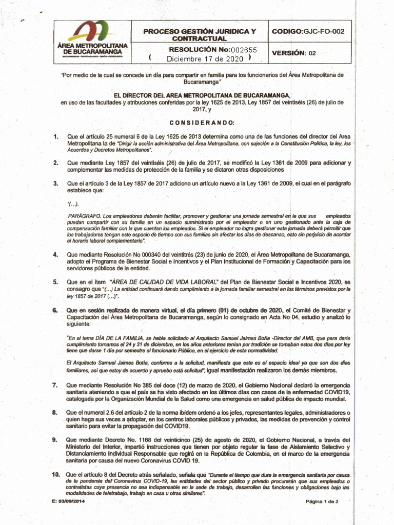 RESOLUCIONNo 002655-2020 PDF | PDF | Finanzas y dinero | Derecho