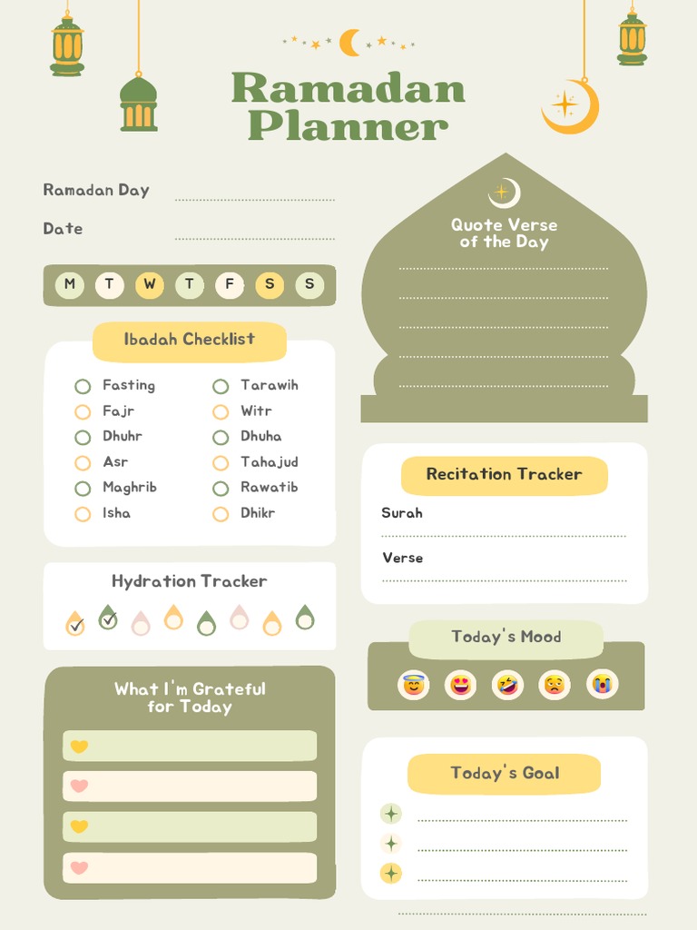 Daily Ramadan Planner PDF | PDF