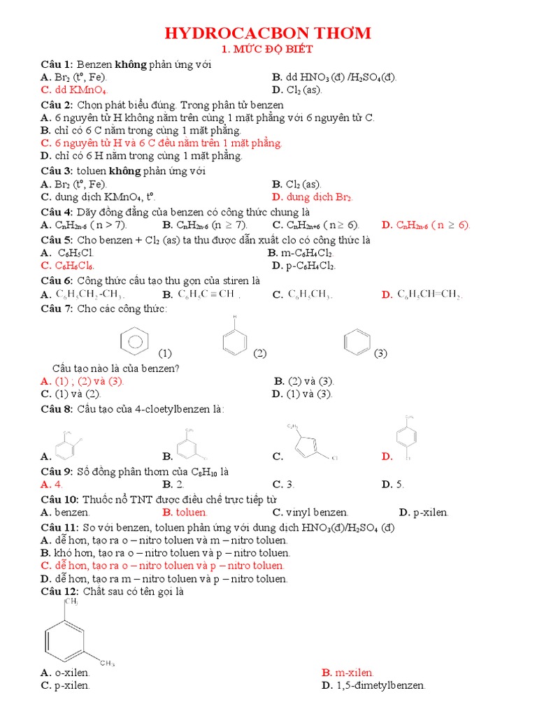 Hidrocacbon Thơm | PDF
