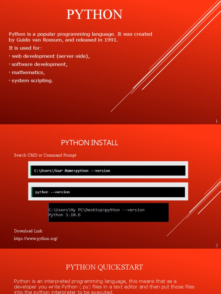 3 - Python | PDF | Integer (Computer Science) | Python (Programming Language)