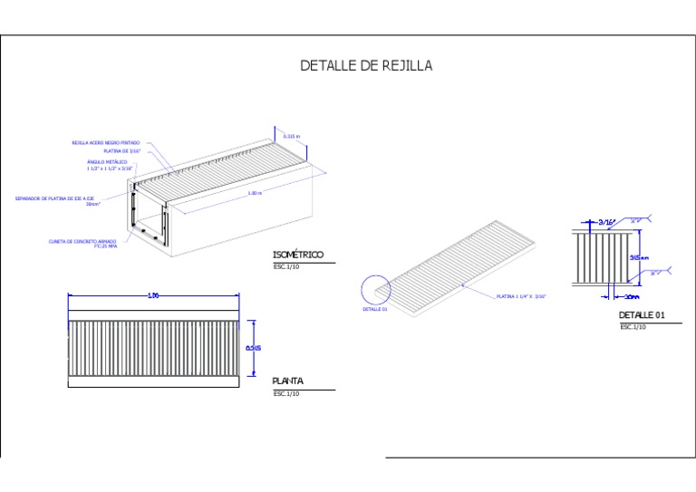 Detalle de Rejilla Pluvial Metálica | PDF