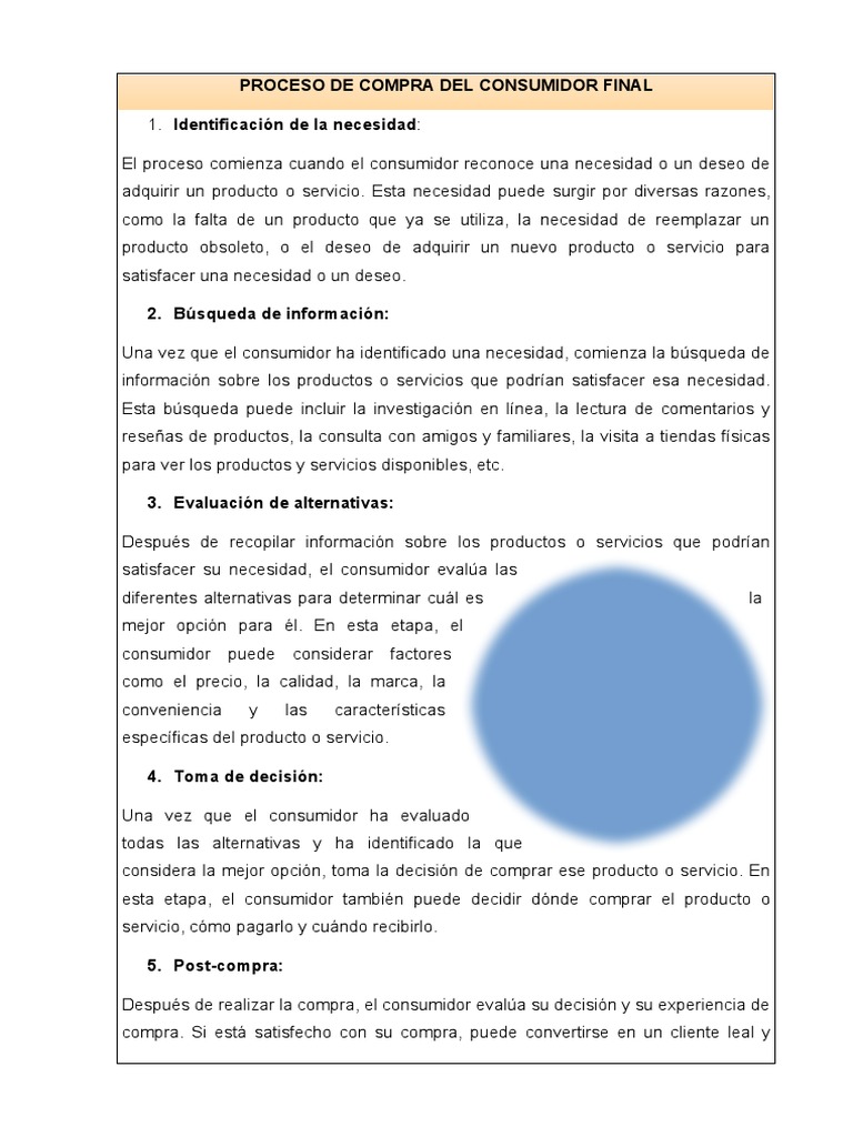 Proceso de Compra Del Consumidor Final | PDF | Calidad (comercial) | Los consumidores
