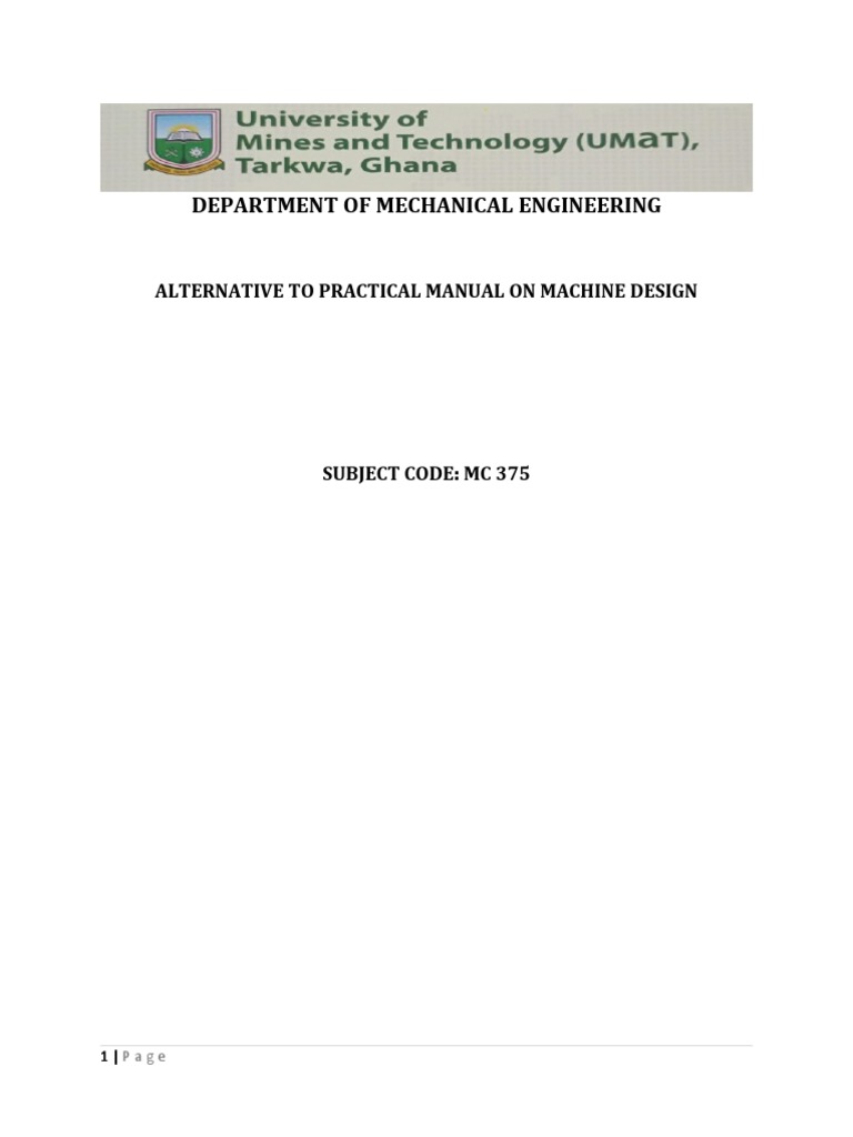 MC 375 Design Manual | PDF | Screw | Stress (Mechanics)