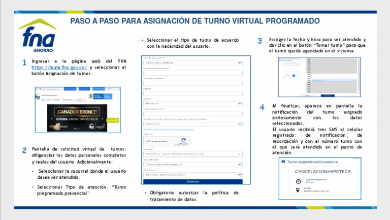 Asignacion Virtual de Turno Fna PDF | PDF