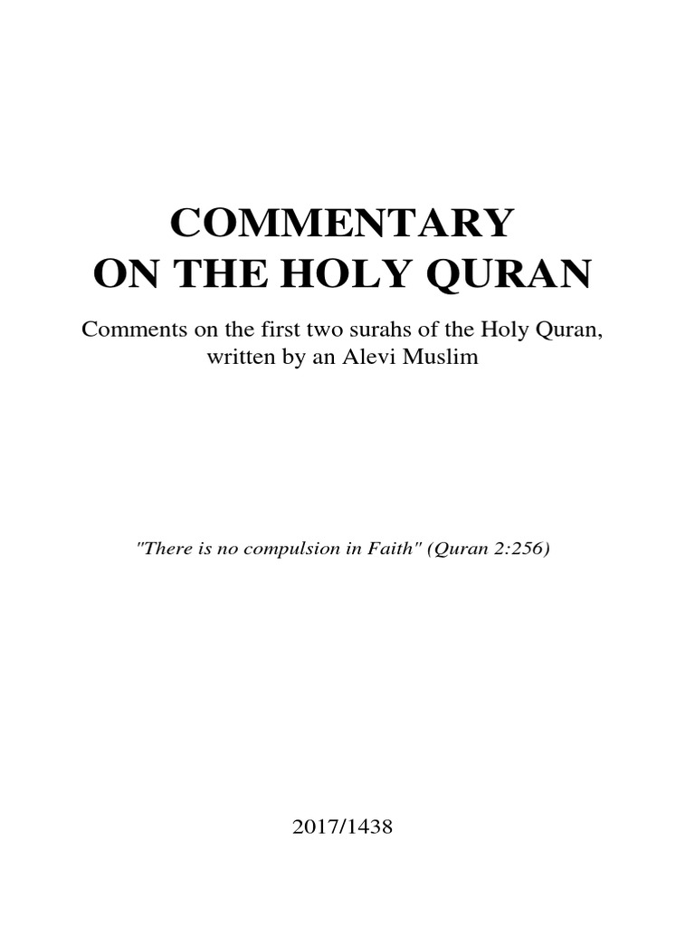 Commentary On The Holy Quran | PDF | Prophets And Messengers In Islam ...