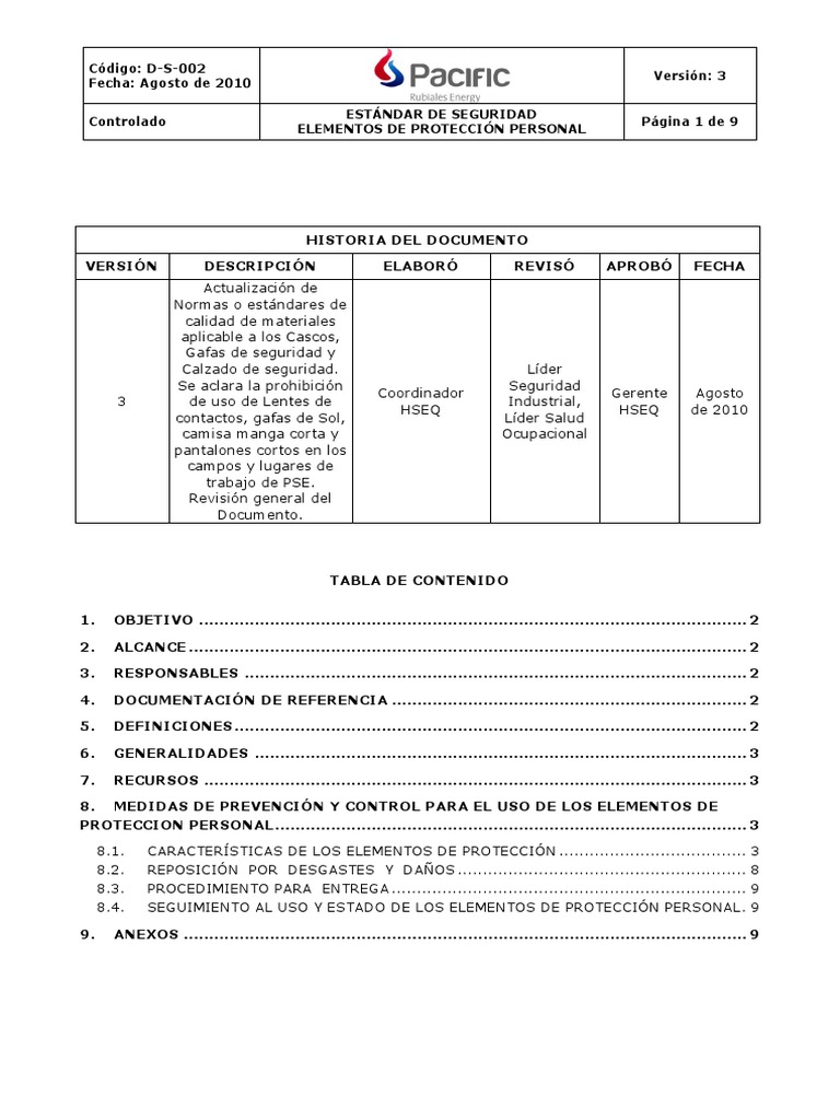 D-S-002 Estandar de Seguridad EPP3 | PDF | Soldadura | Construcción