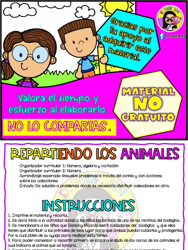 Repartiendo Los Animales Del Zoologico PDF | PDF