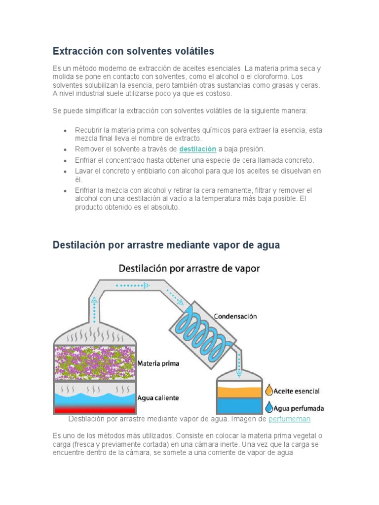 Extracción Con Solventes Volátiles | PDF | Destilación | Solvente
