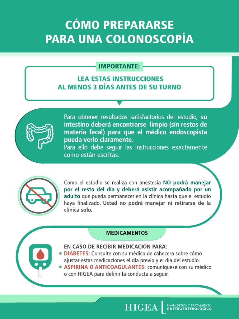 Cómo Prepararse para Una colonoscopía.-HIGEA PDF | PDF