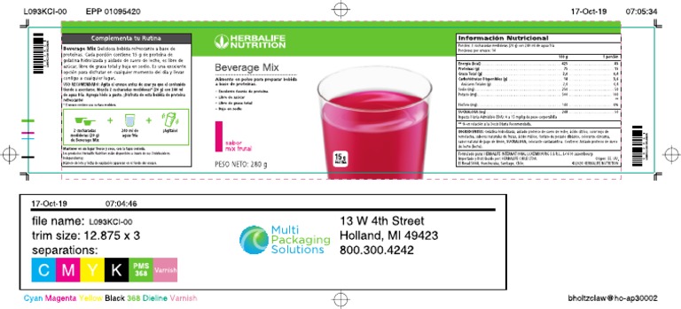 Etiqueta_Beverage_Mix | PDF