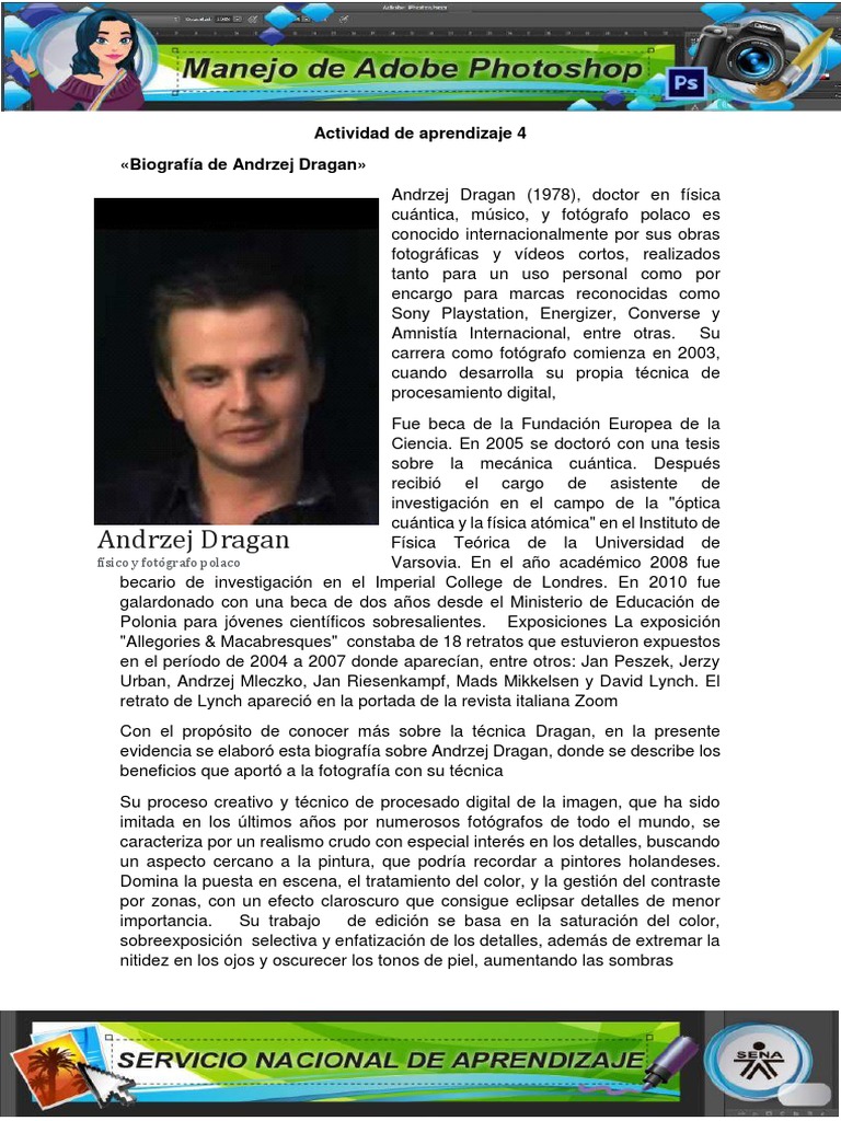 Actividad de Aprendizaje 4 Biografía de Andrzej Dragan VictorCarrasquero | PDF | Pinturas | Polonia