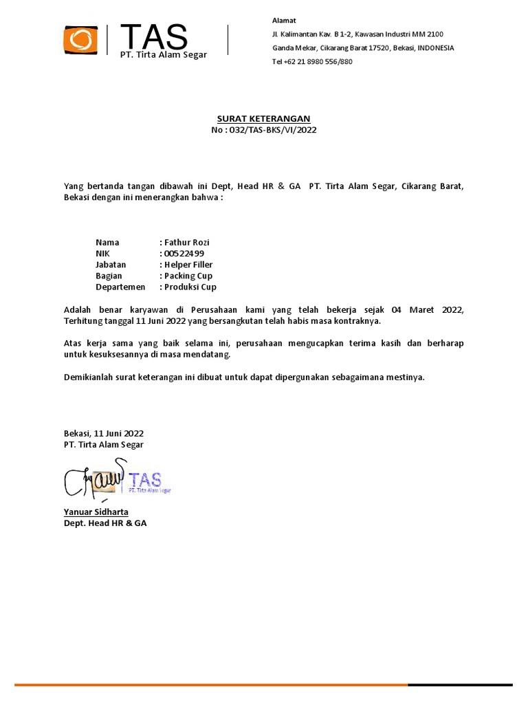 Tirta Alam Segar Fathur Rozi | PDF