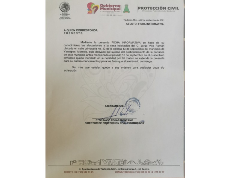 Dictamen Protección Civil PDF | PDF