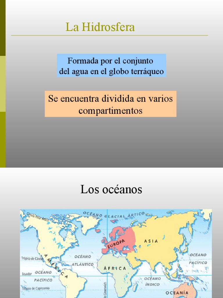 La Hidrosfera y sus Componentes | PDF | El niño | Herida