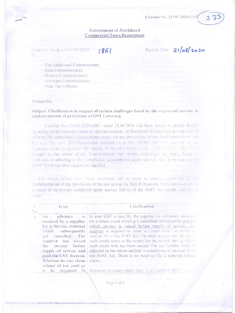 Circular No 137 | PDF