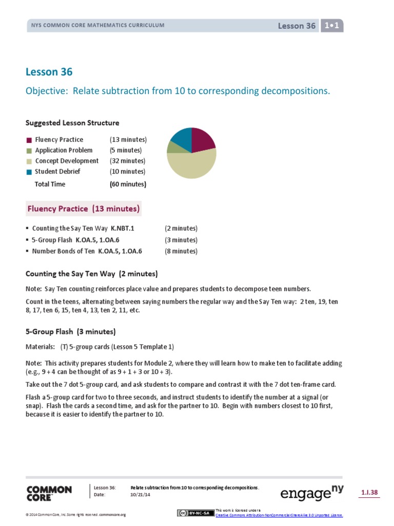 Math g1 m1 Topic I Lesson 36 | PDF | Mathematics | Creative Commons License