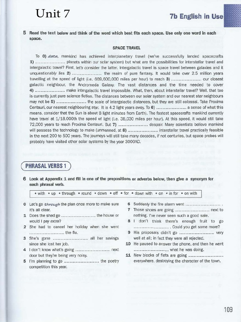 CPE - Use of English New Edition Unit 7 | PDF | Interstellar Travel ...