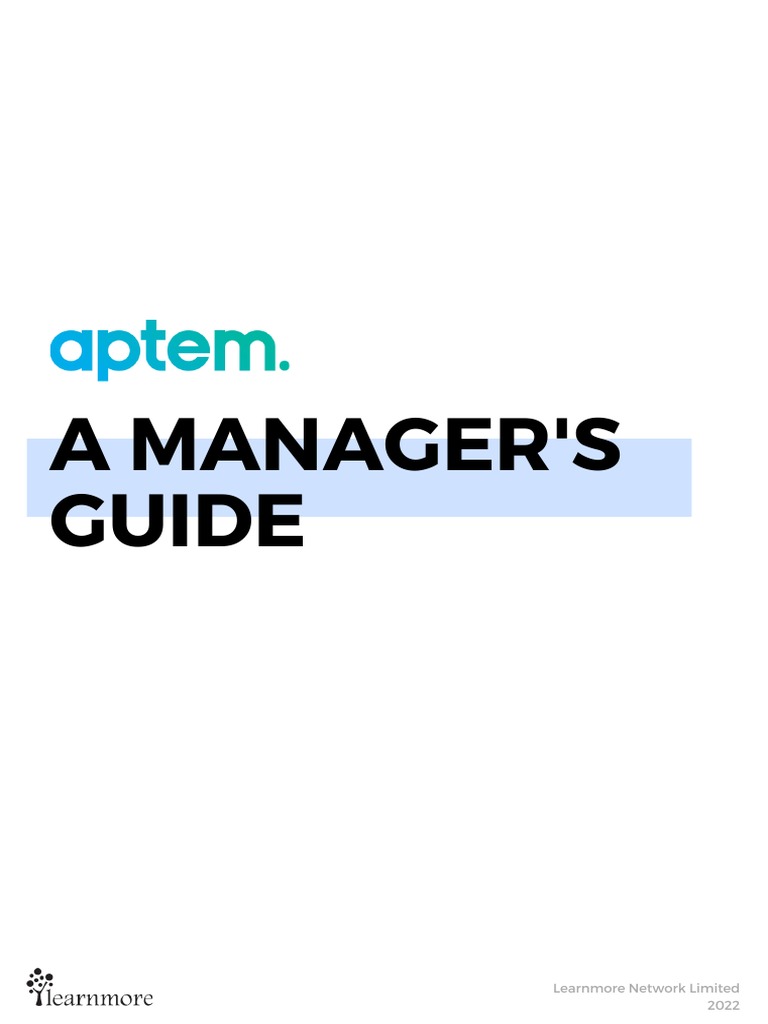 Aptem - A Managers Guide PDF | PDF | Apprenticeship | Login