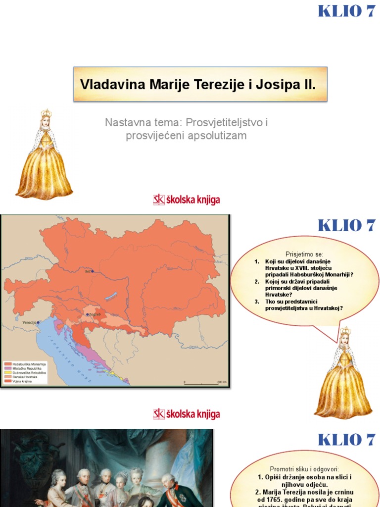 Klio 7 - PPT - 3.2. Vladavina Marije Terezije I Josipa II | PDF