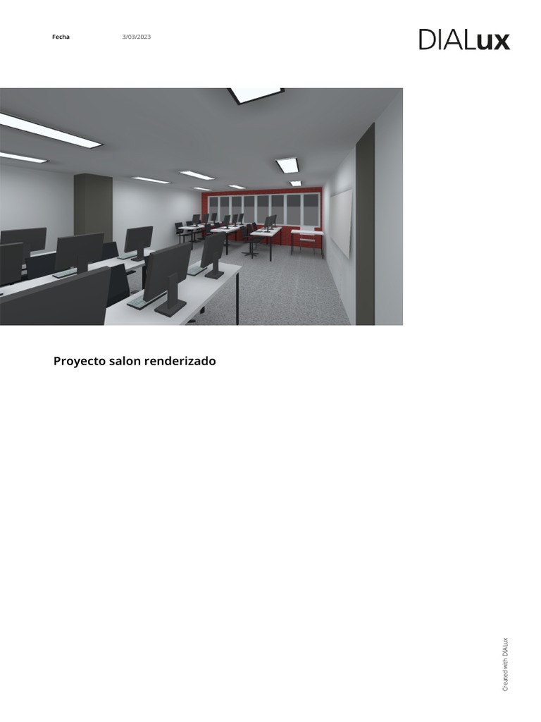 INFORME DIAlux No 1 | PDF | Diseño de interiores | Óptica