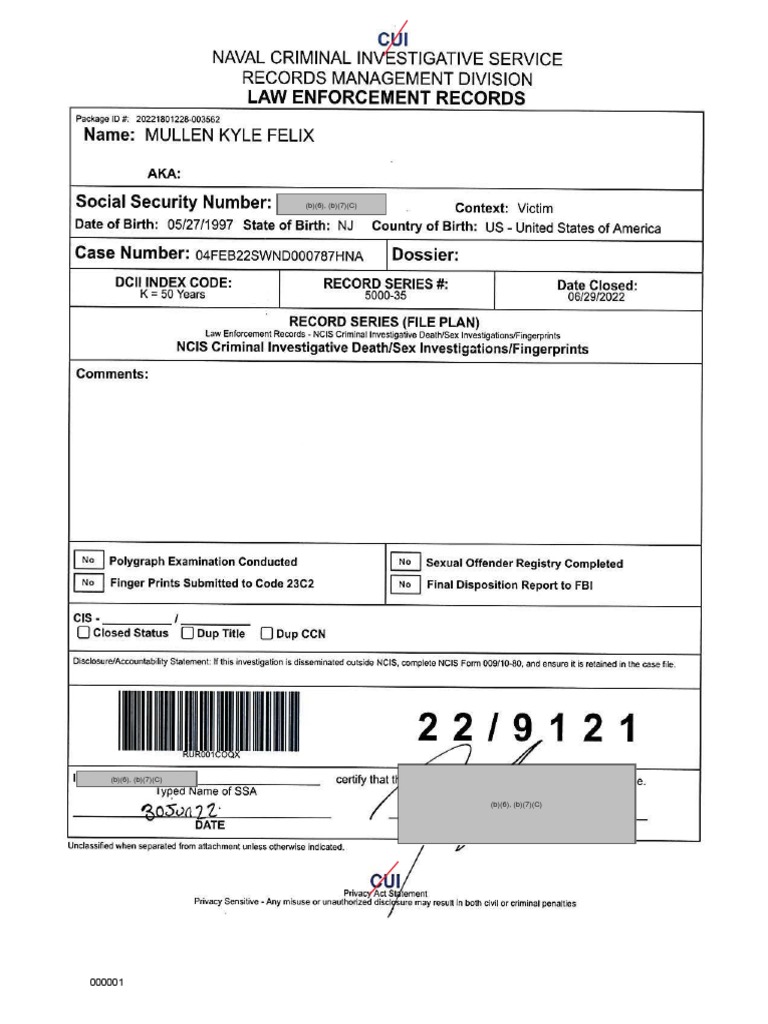 NCIS Mullen Investigation | PDF