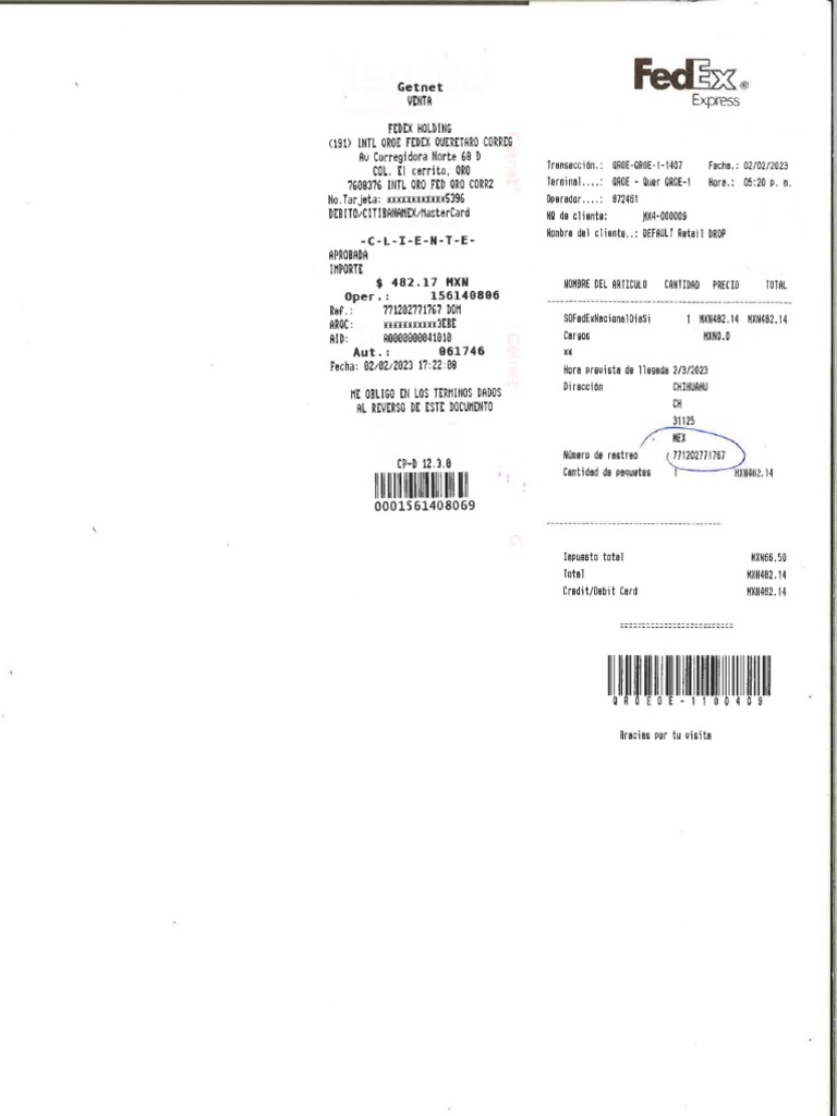 Nota Fedex Express | PDF