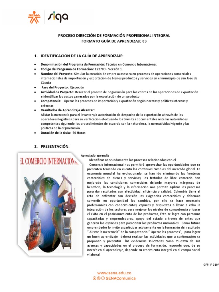 Gfpi-F-019 - Guia - de - Aprendizaje - 003 Operar Procesos | PDF | Logística | El comercio ...