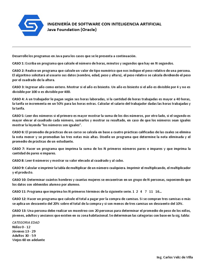 Ejercicio Práctico 2 | PDF | Java (lenguaje de programación) | Informática