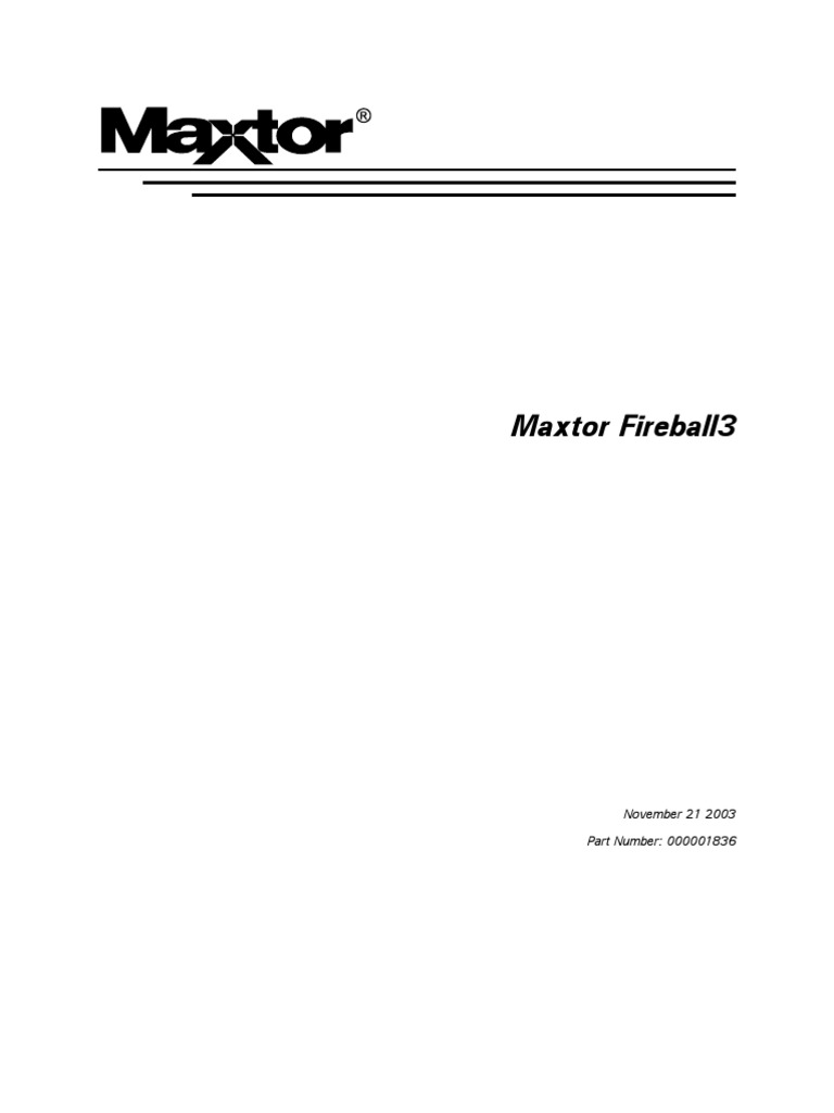 Fireball 3 2 | PDF | Hard Disk Drive | Electrostatic Discharge