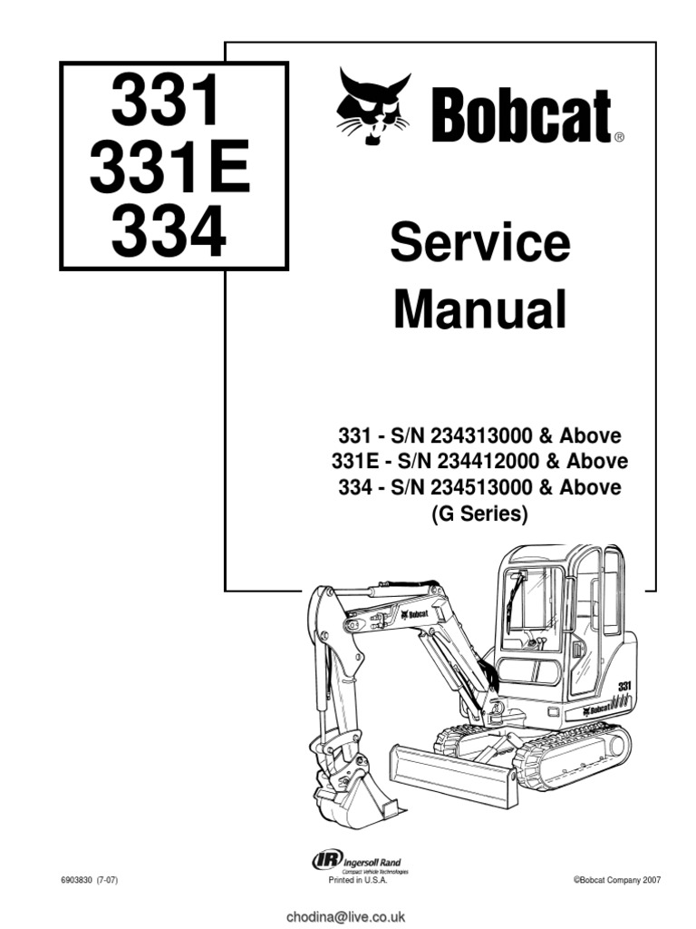 142809-Bobcat 331 331E 334 PDF | PDF | Manual Transmission | Fires