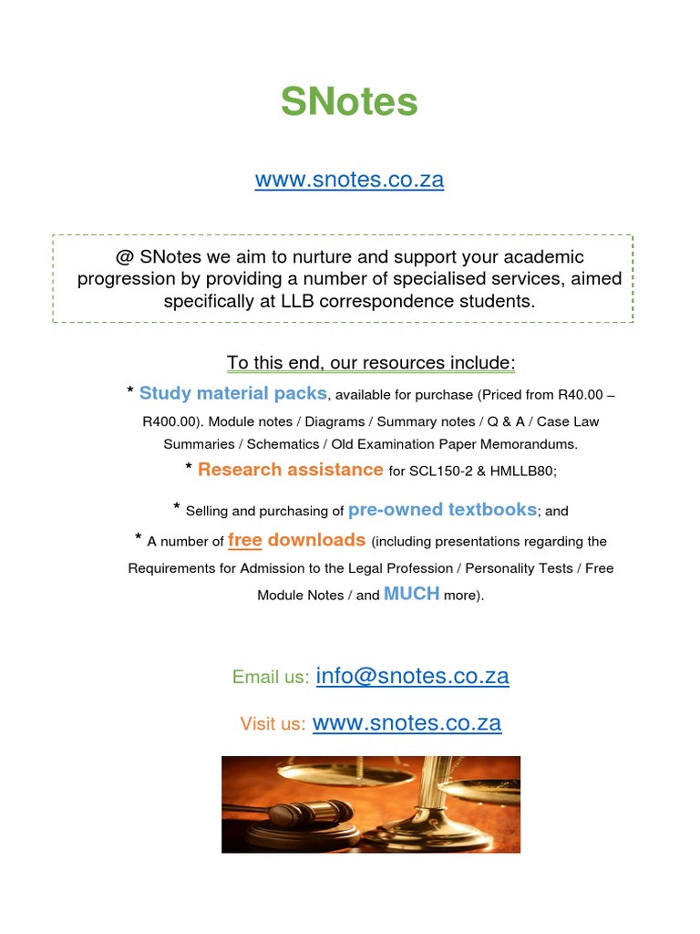 Module Notes Law of Contract | PDF