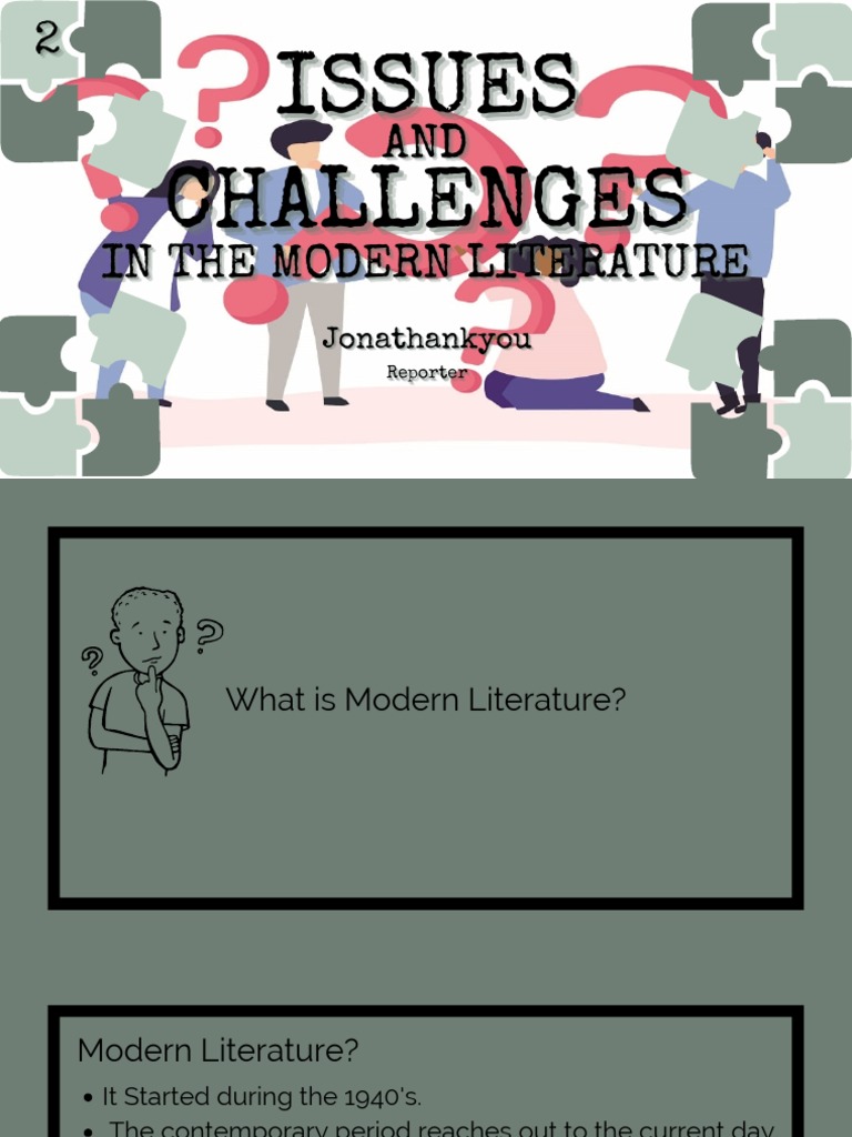 Challenges and Issues in Modern Literature: Navigating Social Themes ...
