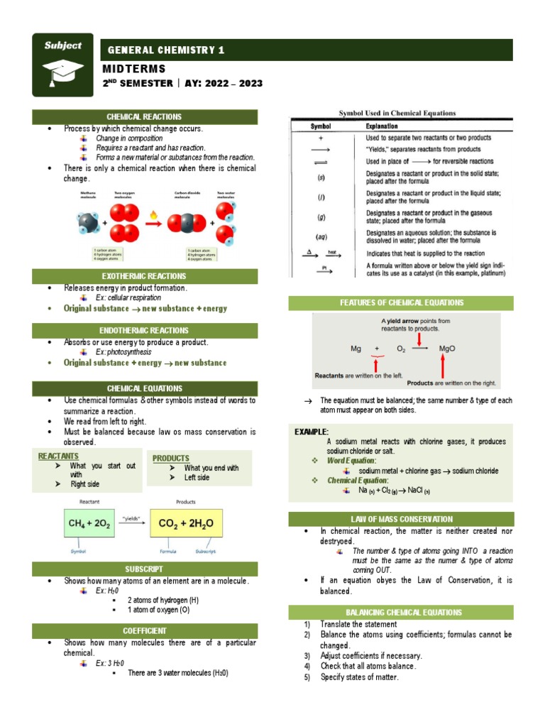 GenChem - MOD 4 | PDF | Chemical Reactions | Chemical Substances