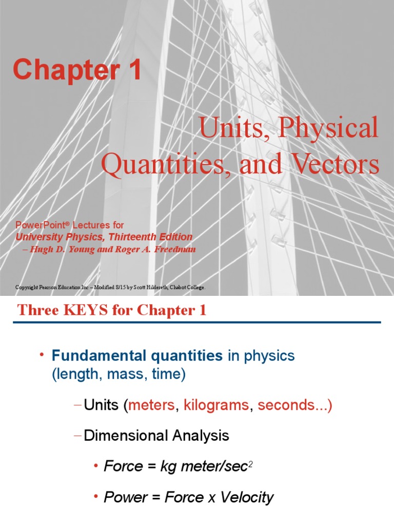 Units, Physical Quantities, and Vectors: Powerpoint Lectures For | Download Free PDF ...