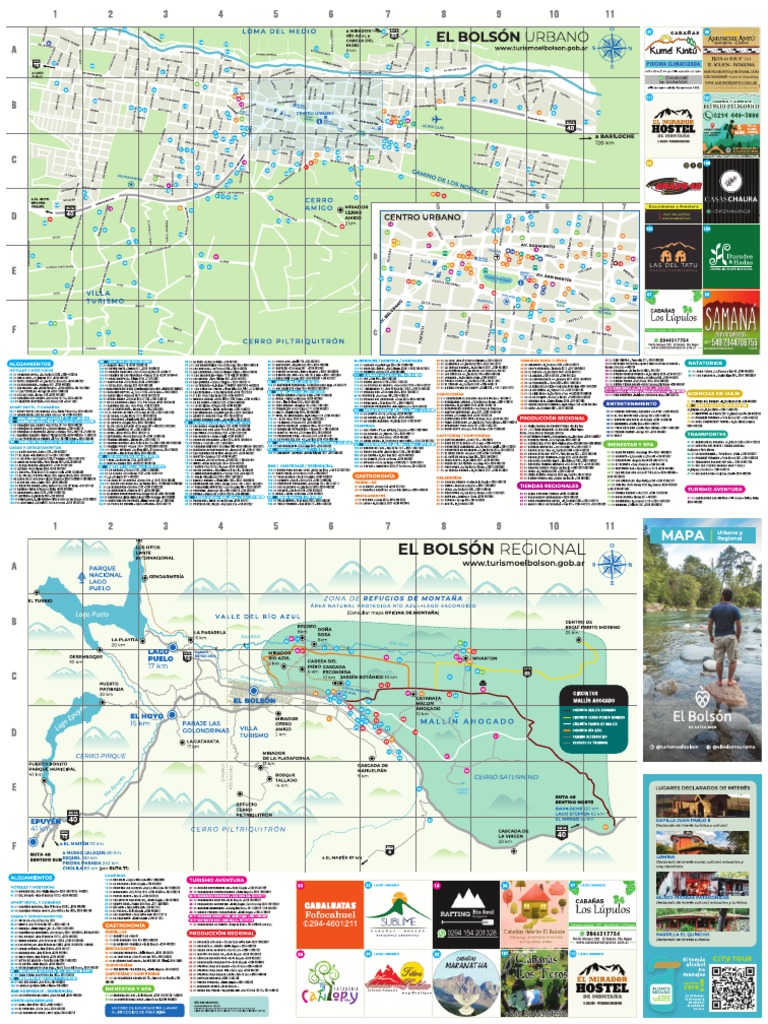 EL BOLSON Mapa URBANO y REGIONAL Verano 2022 Enero WEB | PDF