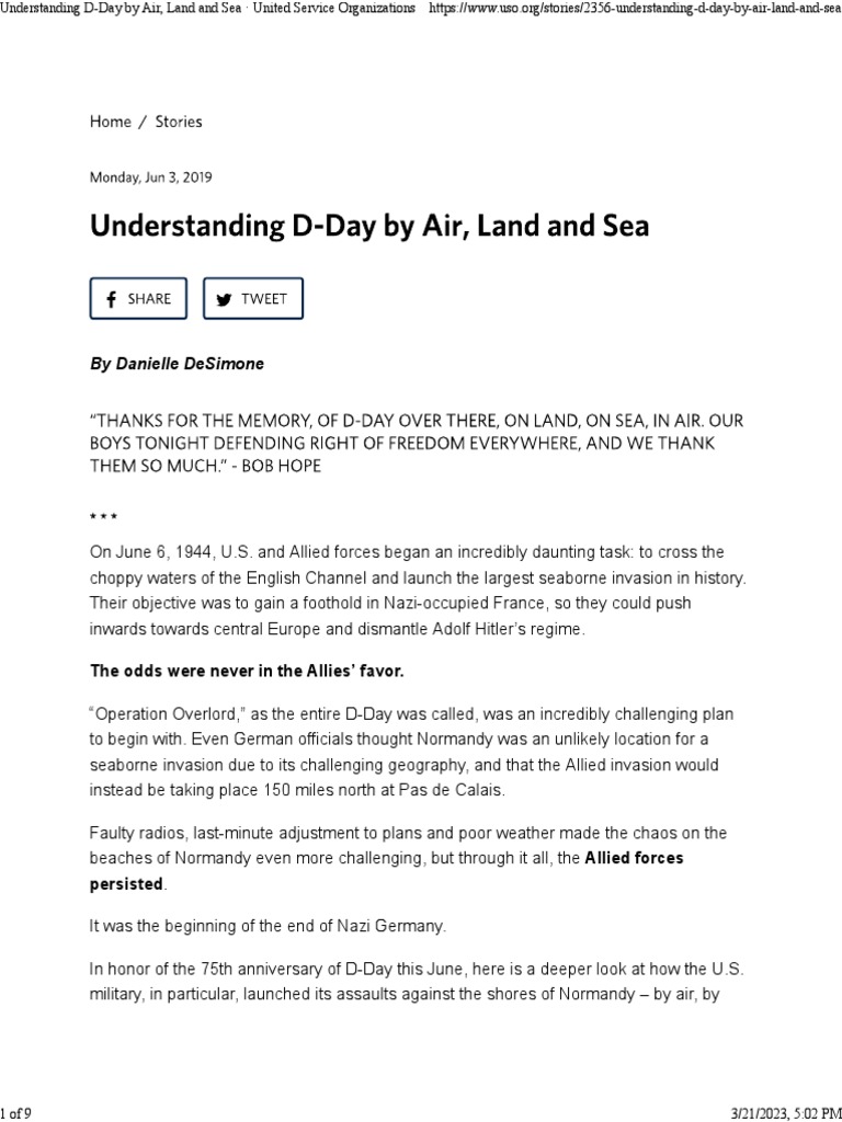 D-Day: Allied Invasion Strategies Explained | PDF | Normandy Landings ...