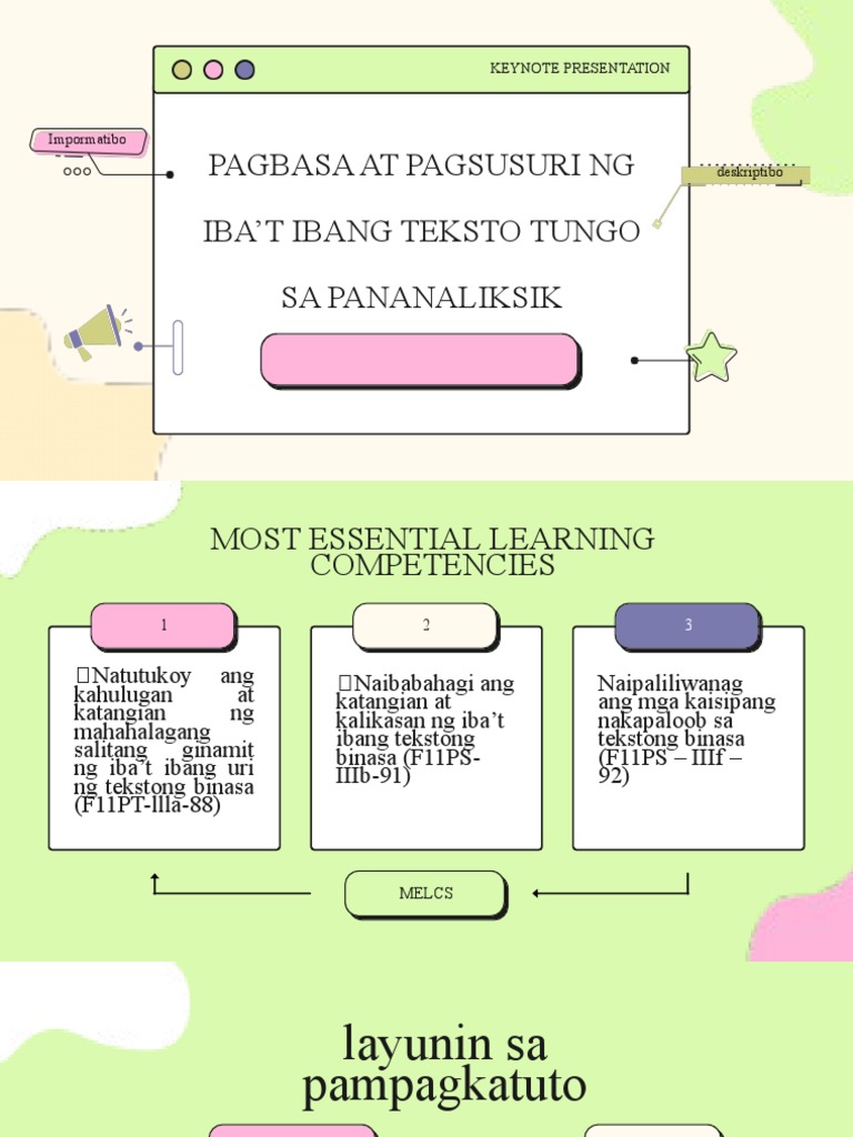 ARALIN 2 3 Deskriptibo at Impormatibo 1 | PDF