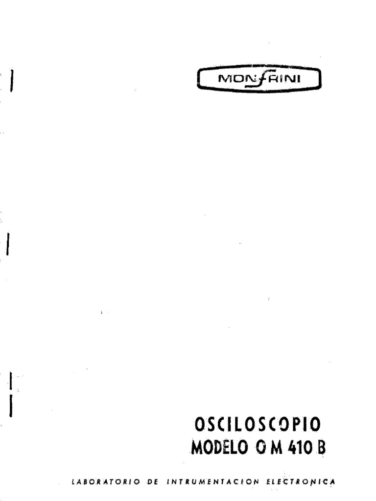 Monfrini - Osciloscopio OM410B | PDF