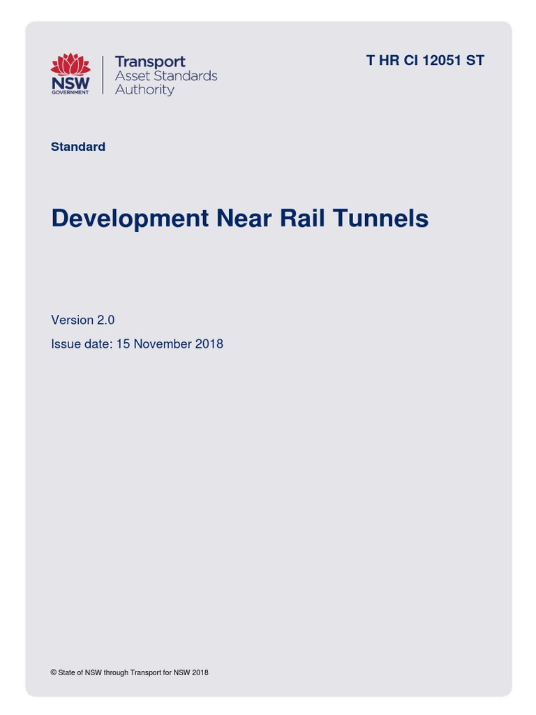 Development Near Rail Tunnels: Standard | Download Free PDF | Tunnel ...
