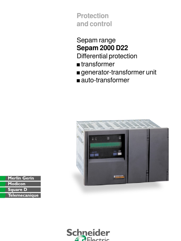 Sepam 2000 d22 | PDF | Transformer | Electricity