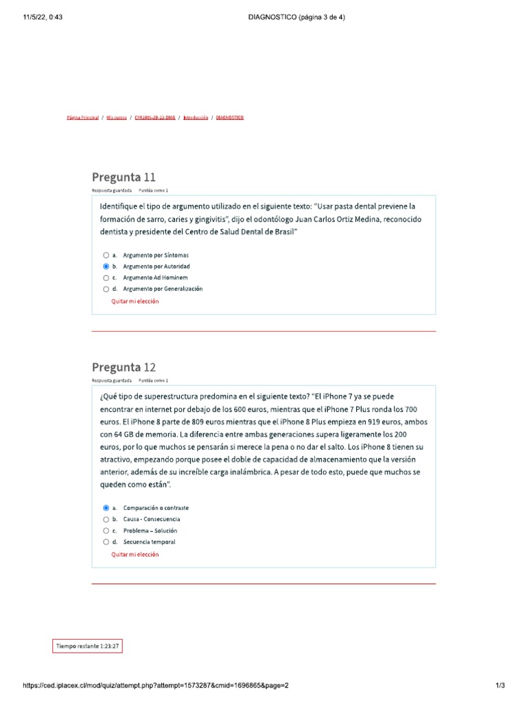 Diagnostico Comunicacion y Redaccion 11-15 PDF | PDF