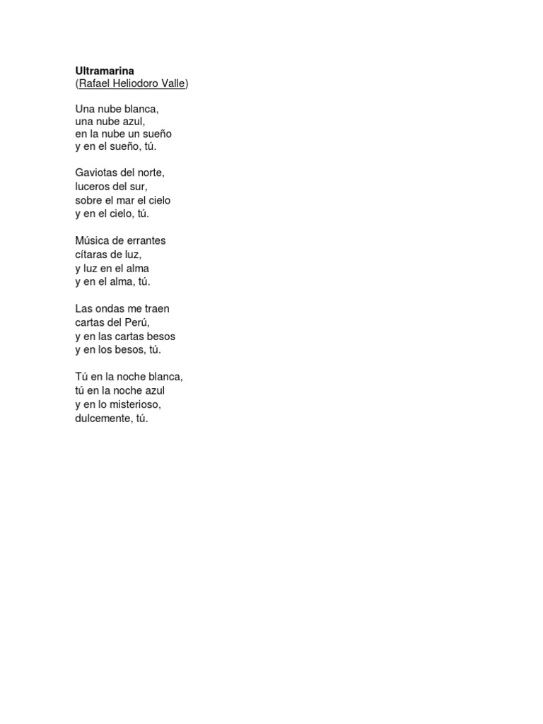 Ultramarina Poema PDF | PDF