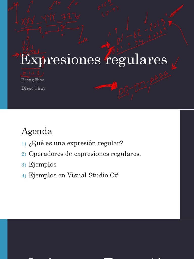Tema 4 - Expresiones Regulares - AN - 2023 PDF | PDF | Expresión ...