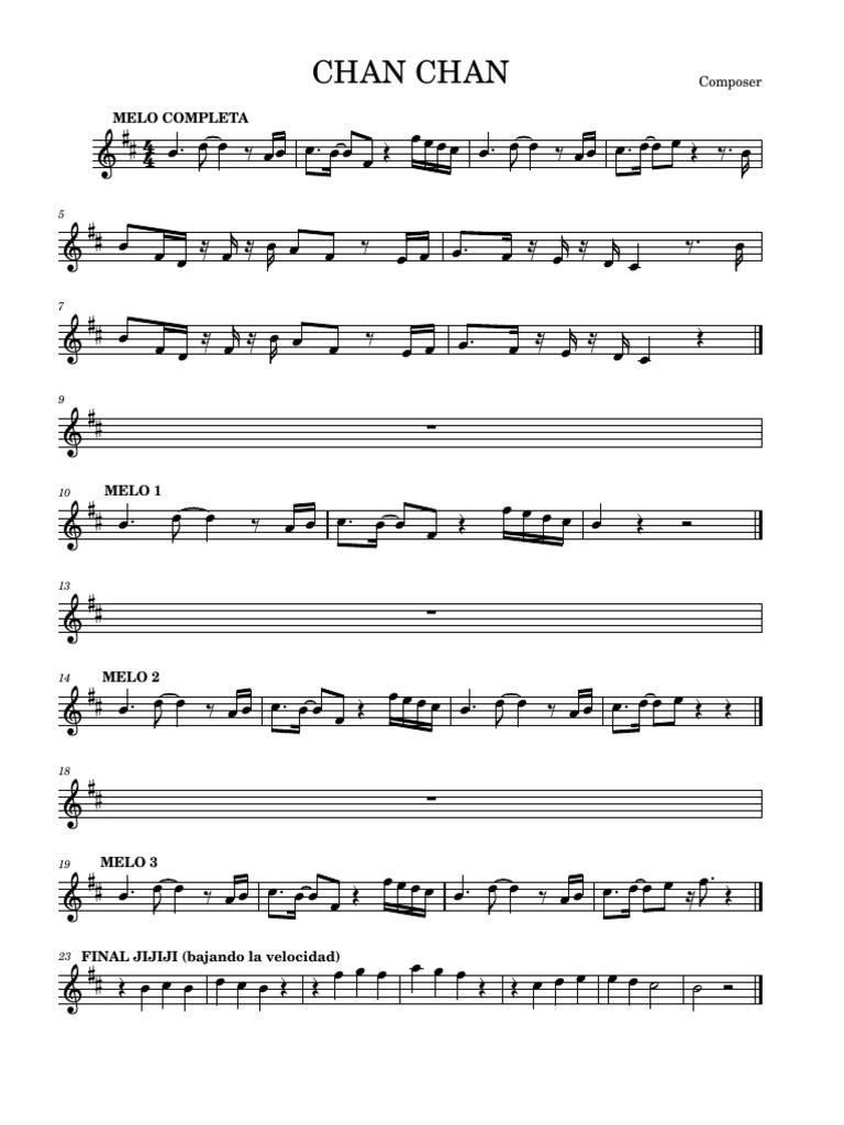 Chan Chan - Violin - Flauta | PDF