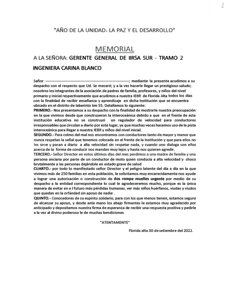 Modelo de Memorial PDF | PDF