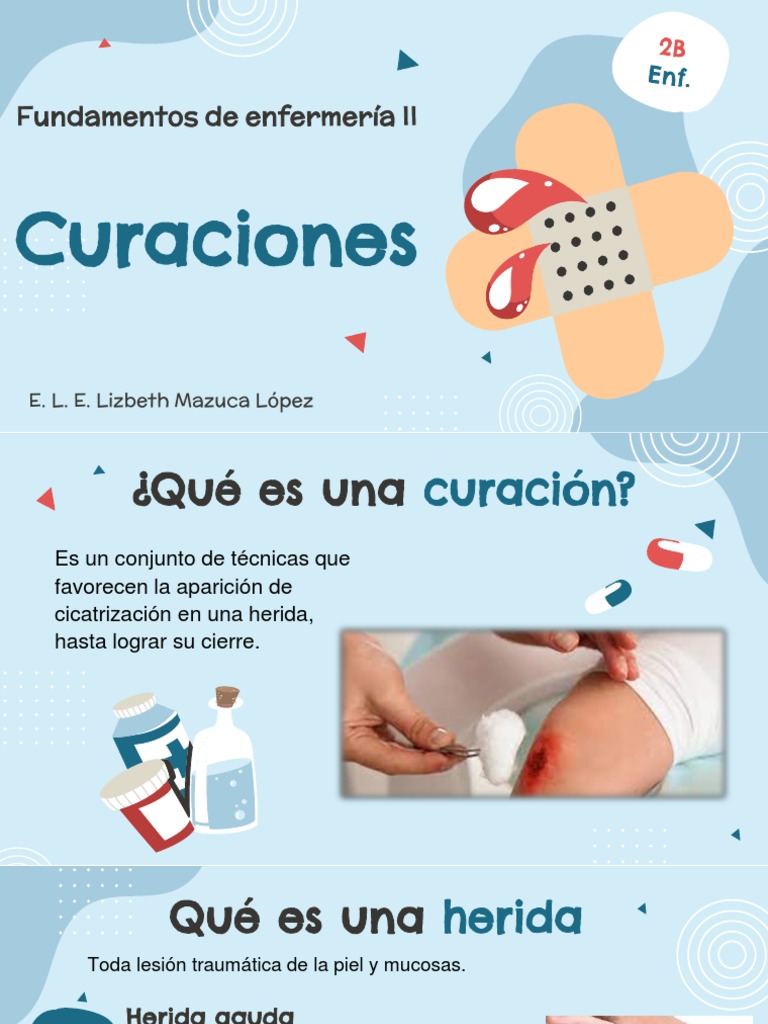Tipos y Técnicas de Curación de Heridas | PDF | Herida | Cicatrización ...