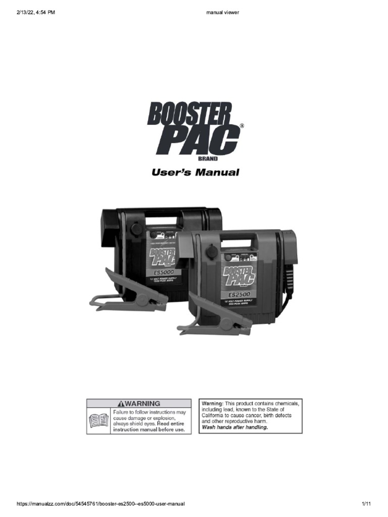 Booster PAC ES 2500 | PDF